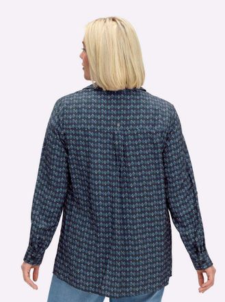 Sheego Klassische Bluse Tunika Langarm