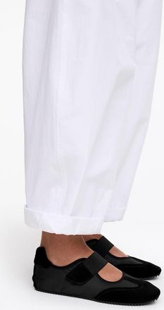 Arket Mary Janes Aus Veloursleder Und Nylon -Schwarz