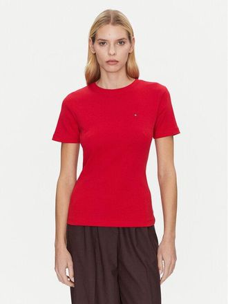 Tommy Hilfiger T-Shirt New Cody WW0WW40587 Rot Slim Fit