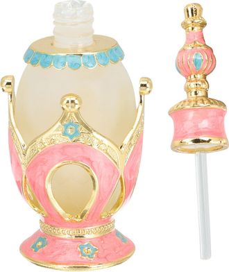 Aboofan Dekorative Ätherische Ölflasche Glas Parfümzerstäuber Nachfüllbar mit Legierungsmuster Aromaflasche für Raumduft und Hausdekoration Kompakt und Hautfr