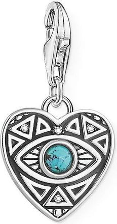 Thomas Sabo Thomas Sabo Damen Charm-Anhänger Herz Türkis Auge Charm Club 925 Sterling Silber 1780-646-17
