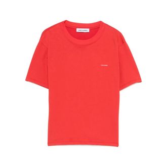 Low Classic T-Shirt mit Rundhalsausschnitt - - Tops - Damen - Rot - L