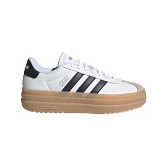 adidas Womens VL Court Bold Sneaker, White/Black/Wonder Beige, 9