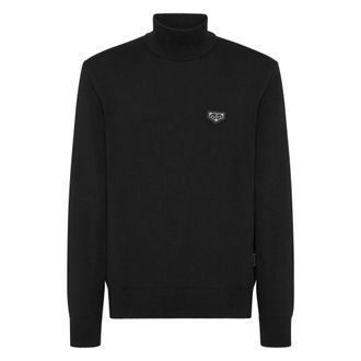 Philipp Plein Homme, Pulls, Noir, Taille: XL Turtle Neck Pullover