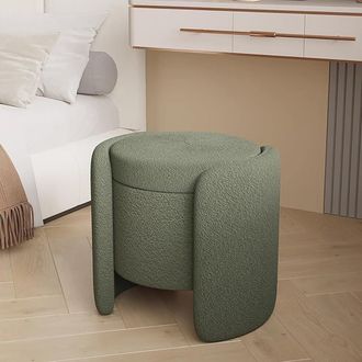 Generic Schminkstuhl, gepolsterter Schminkhocker mit Stauraum, bequemer Pouf für Schlafzimmer und Wohnzimmer, stilvoll