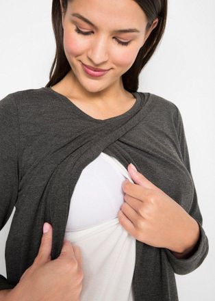 Bonprix T-Shirt (Set, 2) Umstandsset mit Stillfunktion