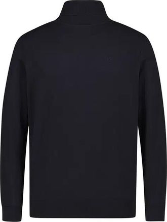 Bugatti Herren Pullover blau unifarben