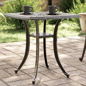 vidaXL Vidaxl - Table de jardin bronze 53x53x53 cm aluminium coul&eacute;