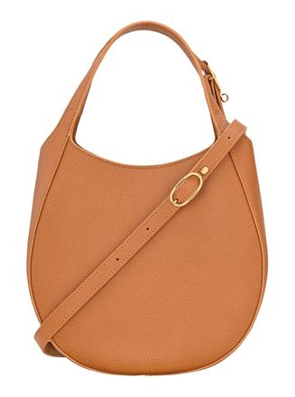 Longchamp Womens Shoulder Bag Brown Leather