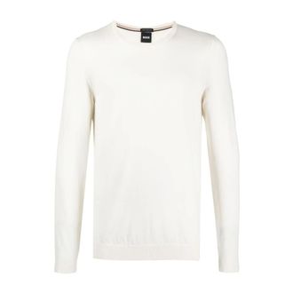 HUGO BOSS Homme, Pulls, Blanc, Taille: 2XL Su&eacute;ter Leno Natural Cuello Redondo