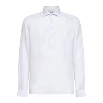 D4.0 Hemd-Polo mit f&uuml;nf Kn&ouml;pfen - - Shirts - Herren - Wei&szlig; - XL