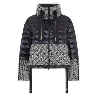 Herno Bomberjacke in Fashion Boucl&eacute; & Nylon Ultralight - - Jackets - Damen - Schwarzk - M