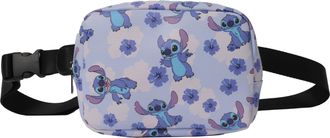 Disney Damen-G&uuml;rteltasche, Crossbody, Bauchtasche, Bauchtasche, Bauchtasche, Mickey-Minnie, I-Aah, Stich, Skellington, Blau, Stitch, Einheitsgr&ouml;&szlig;e