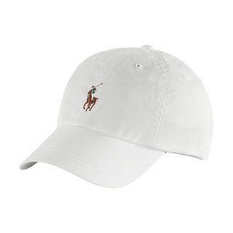 Polo Ralph Lauren Homme, Accessoires, Blanc, Taille: ONE Size Casquette Blanche Style Classique M&eacute;lange Coton
