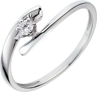 Edenly Solitär Kostbarer Kokon - Orion - Weißgold - 18 Karat