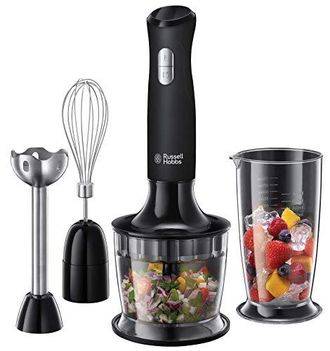 Russell Hobbs 24702 Desire 3-in-1-Handmixer mit elektrischem Whisk und pflanzlichem Chopper, Mattschwarz