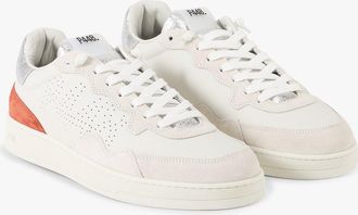 P448 Baskets Vert en cuir