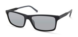 Timberland TBA9268 Herren Sonnenbrille, Casual Sonnenbrille in Leichtem Design, Rechteckige Linsenform, Rauchfarbene Polarisierte Gl&auml;ser, Mattes Schwarz