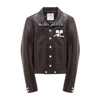 Courr&egrave;ges Reedition Vinyl Jacke - - Jackets - Herren - Braun - M