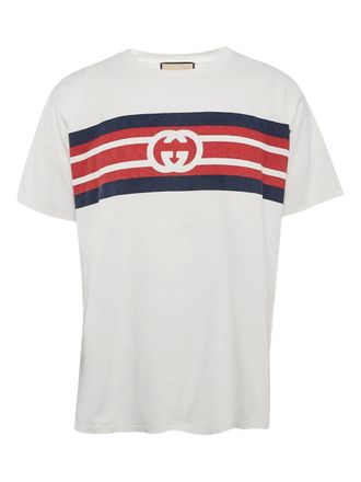 Gucci t-shirt à logo imprimé - Blanc