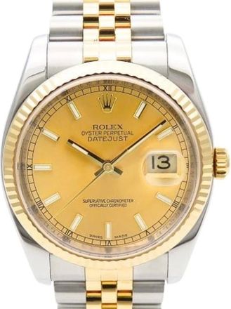 Rolex Pre-owned Datejust 116233 (36mm) - Homme - Pre-owned - Jaune - Taille: ONE Size