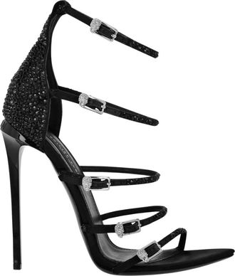 Philipp Plein Femme, Chaussures, Noir, Taille: 39 EU Sandales &agrave; Talons Hauts Multi-Brides 12
