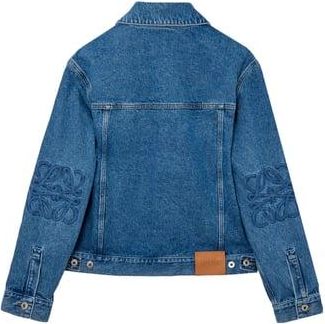 Loewe Veste Anagram en denim de coton m&eacute;lang&eacute;