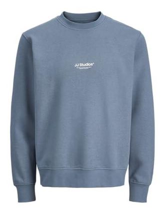 Jack & Jones JJESOHO Sweat-Shirt &agrave; col Rond pour Homme Coupe d&eacute;contract&eacute;e, Blue Mirage., XL