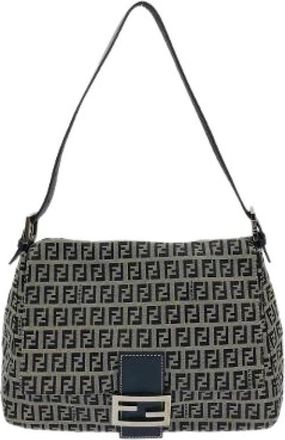 Fendi Sac bandouli&egrave;re Mamma Baguette en toile Pre-owned - Femme - Pre-owned - Gris - Taille: ONE Size