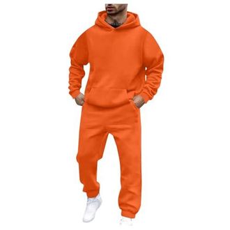 Generic Ensemble Jogging Homme Survetement D&eacute;tente Tenue De Sport Tracksuit 2 Pi&egrave;ces Chaud Et Confortable Sweat Capuche Pantalon Sweats &Agrave; Capuche Et Sport Pan