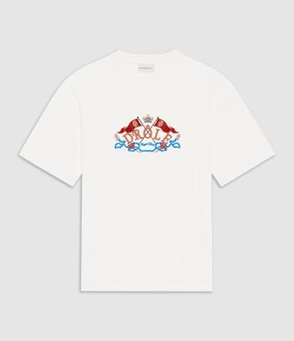 Dr&ocirc;le de Monsieur T-Shirt Crest Embroidery Off White