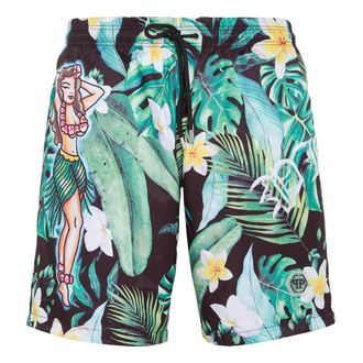 Philipp Plein Homme, Maillots de bain, Multicolore, Taille: XS Swim Trunks Hawaii