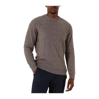 Gentiluomo Taupe Round LS Pullover - - Knitwear - Herren - Braun - L