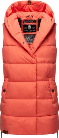 Navahoo Damen Weste gefütterte Steppweste gesteppte Übergangsweste B891 [B891-Madil-Coral-Gr.XL]