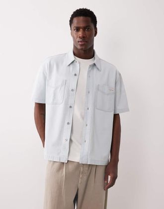 Calvin Klein Jeans Chemise en jean &agrave; manches courtes - Bleu clair d&eacute;lav&eacute;