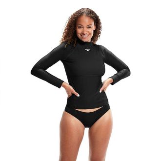 Speedo Langärmeliges Sonnenschutz-Rash-Top für Damen, UV-Schutz, Rashguard-Shirt, 1 Stück