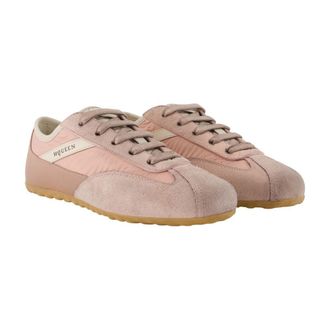 Alexander McQueen Womens Boxing Trainers - Alexander Mcqueen Leather Pink Calfskin Shoes Sneakers
