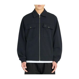 Lyle & Scott Pique Interlock Baumwoll-Overshirt - - Jackets - Herren - Schwarzk - XS
