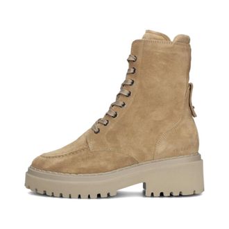 Nubikk Kamel Pelz Schn&uuml;rstiefel - - Shoes - Damen - Braun - 42 EU