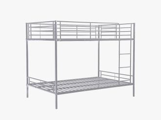 Vente-Unique Etagenbett - 2 x 120 x 190 cm - Silber - DUOTIS