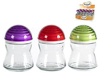 hOme 8807100 Set 30 Streuer aus Glas aus Polypropylen, verschiedene Küchenutensilien