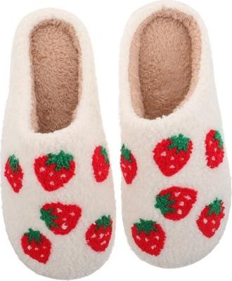 Valiclud Pantoufles pour Femme &agrave; Motif Floral Hiver Chaudes et Moelleuses Coton Absorbant Antid&eacute;rapantes et Confortables pour Int&eacute;rieur