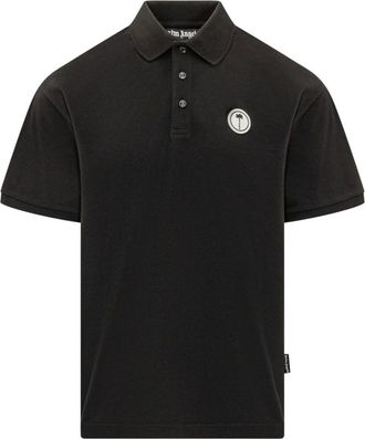 Palm Angels Homme, Tops, Noir, Taille: M Tree Logo Polo S/S