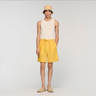 Sandro Leinenshorts mit Elastikbund