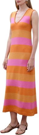 Lola Casademunt Femme, Robes, Multicolore, Taille: 44 FR Bicolor Striped Lurex Knit Dress Ms2616041