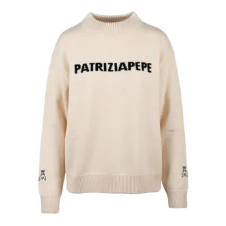 Patrizia Pepe Femme, Pulls, Blanc, Taille: 40 FR Maille col rond