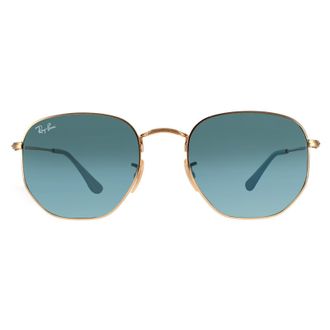 Ray-Ban Square Unisex Sonnenbrille Gold Blau Grau Verlauf