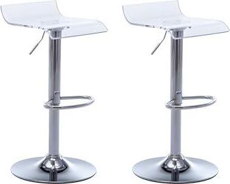 Vente-Unique Lot de 2 tabourets de Bar Oliver - Acrylique - Transparent
