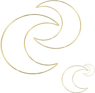 BESPORTBLE 12 St&uuml;ck Teiliges Dreamcatcher Metallring Goldfarben Stabile Mondform Ringe f&uuml;r DIY Traumf&auml;nger Makramee Zubeh&ouml;r Vielseitige Deko Drahtformen zum Aufh