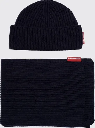 Dsquared2 Set aus zwei Woll-Beanies mit aufgesetztem Logo